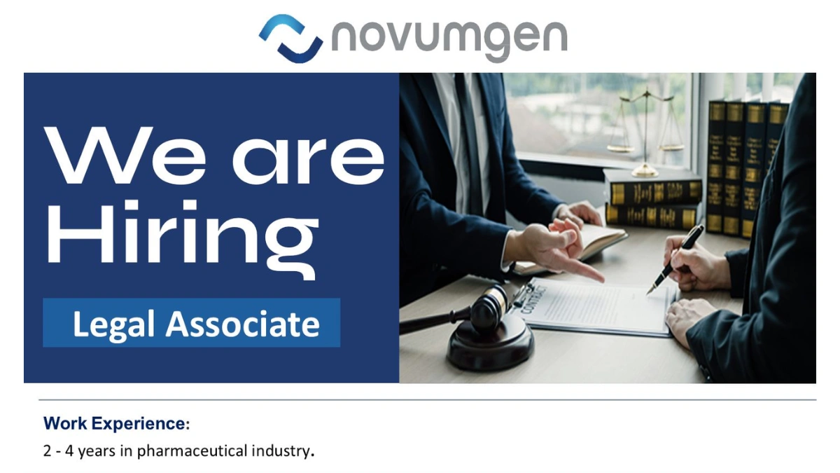 Novumgen Pharma is Hiring Legal Associate – Apply Now - Pharma Recruiter