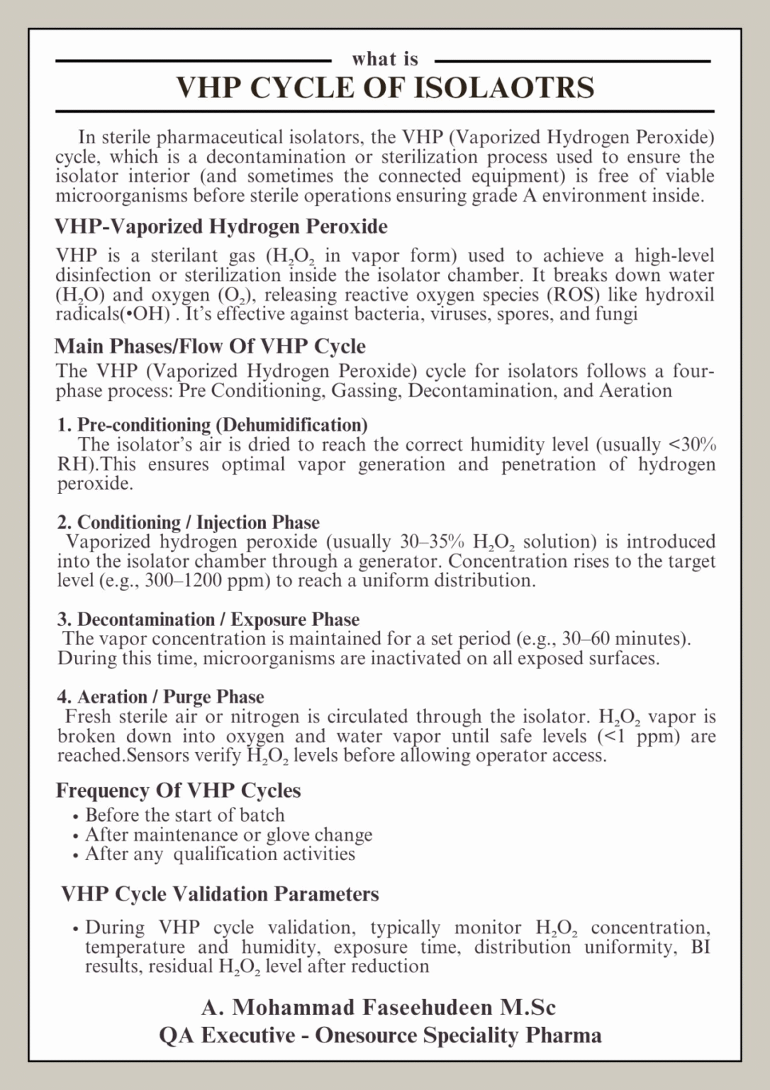 Boost GMP Compliance with VHP Isolator Sterilization: Steps, Validation ...