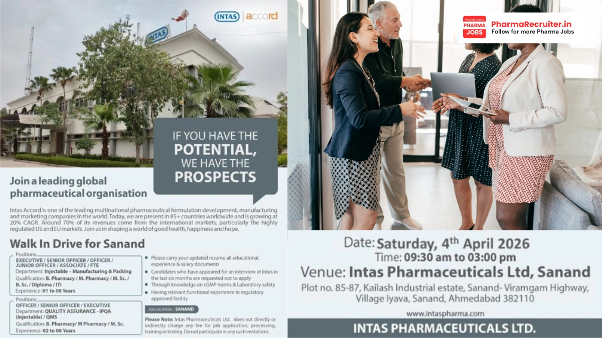 Intas Pharmaceuticals Walk-in Drive for Injectable Manufacturing ...